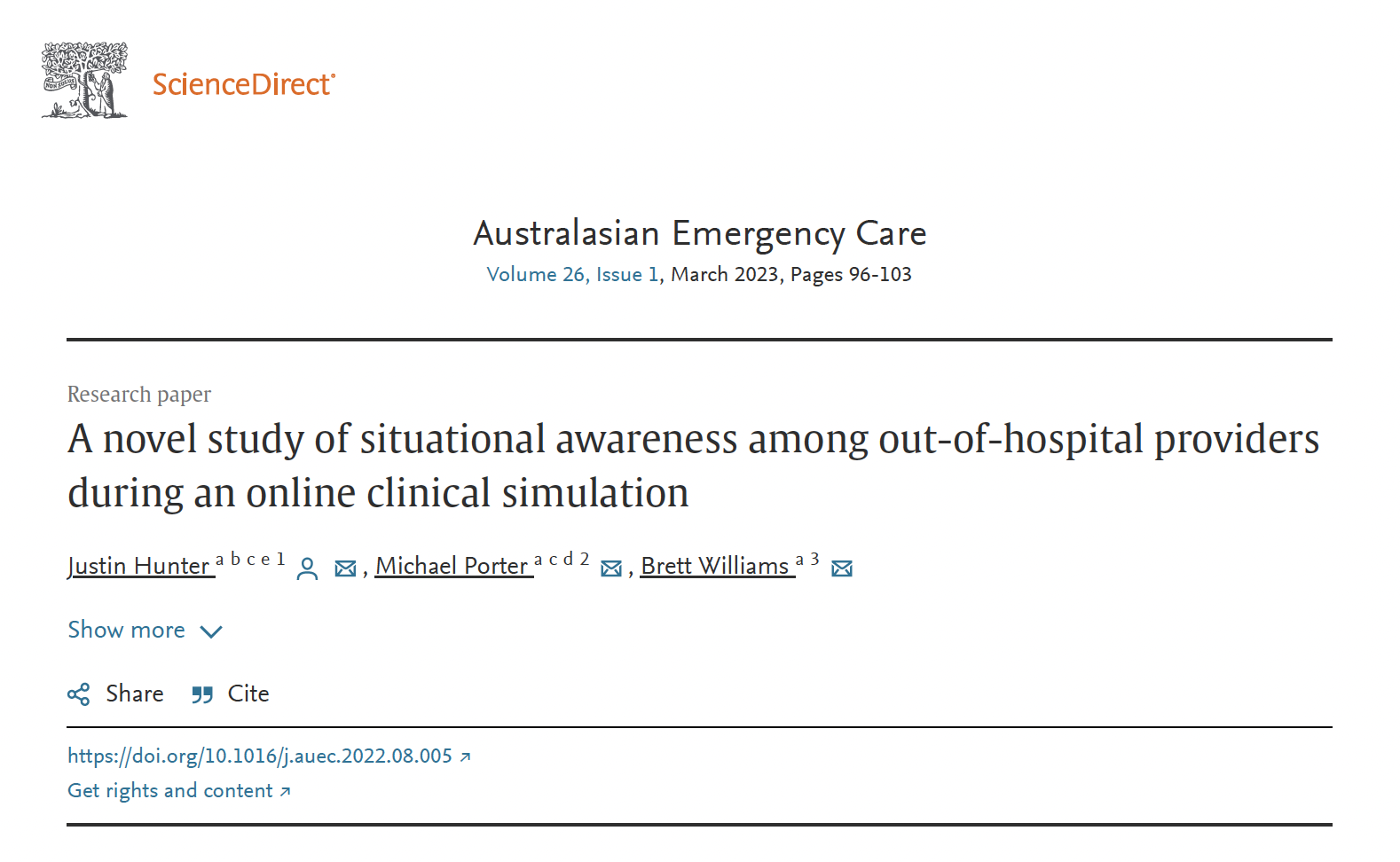 Research and Publication Happenings – NORMAN REGIONAL EMERGENCY ...